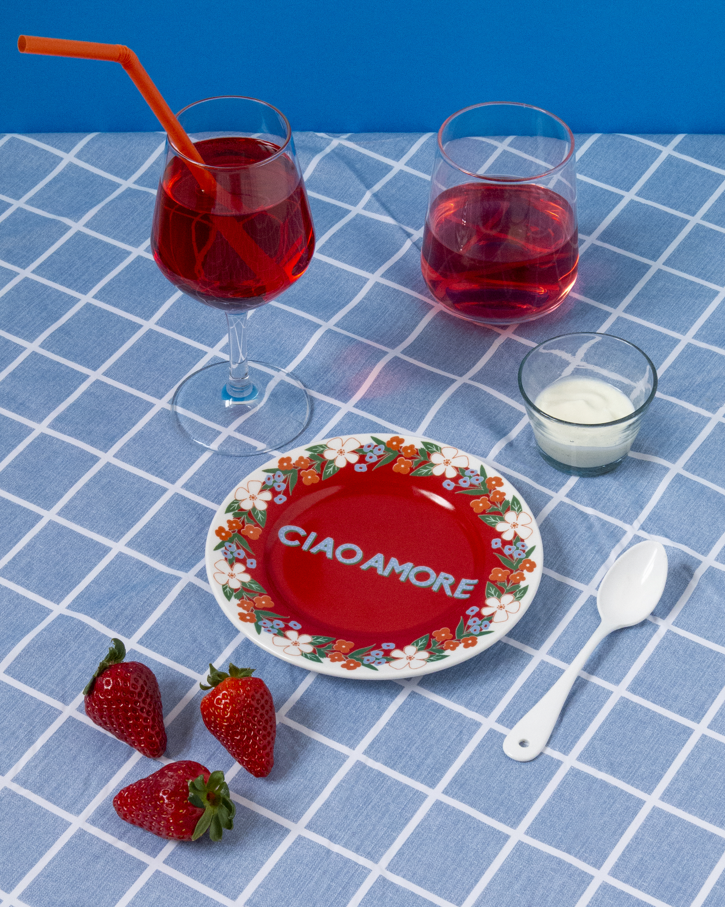 ilaria.i - CIAO AMORE - Porcelain plate with writing – TBG Garden Shop
